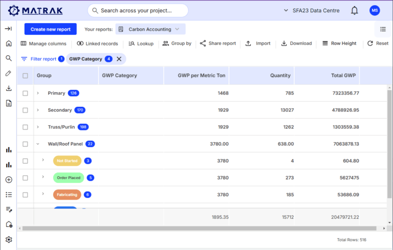 Embodied Carbon Tracking for Construction | Matrak